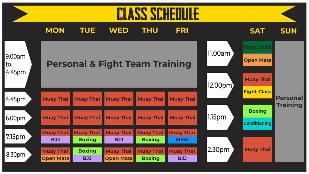Schedule – Fight G
